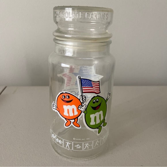 Art | Mars Mm 1984 Olympic Commemorative Jar Glass With Orange Green ...